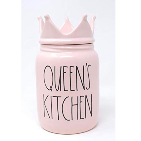 Rae Dunn | Kitchen | Rae Dunn Queens Kitchen Matte Pink Canister With ...